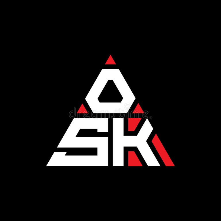 OSK Triangle Letter Logo Design with Triangle Shape. OSK Triangle Logo ...
