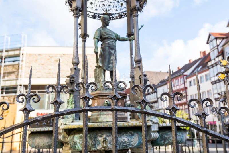 Oskar-Winter-Brunnen Brass Ring Embedded in the Ironwork of this Ornate ... Oskar-Winter-Brunnen Brass Ring Embedded in the Ironwork of this Ornate ...