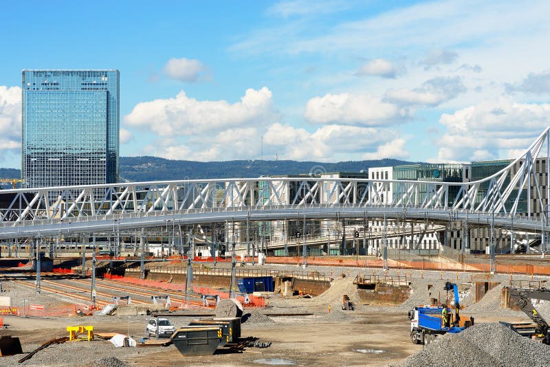 Oslo City Bridge Background Stock Photo - Image of postcard, buildings ...