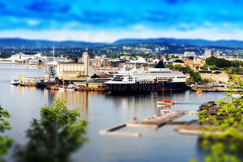 Oslo City Cityscape Background Editorial Image - Image of borger ...