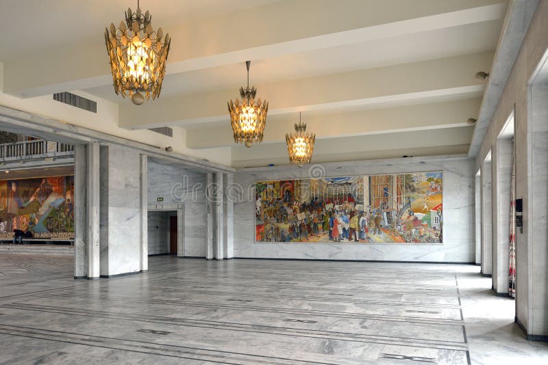 Oslo City Hall 1931-1950. Interior Editorial Image - Image of europe ...