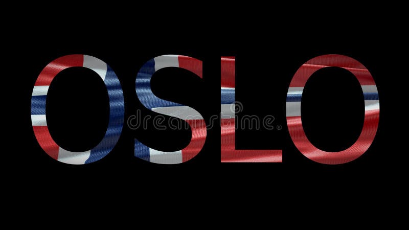 Oslo Name on Transparent Background. Waving Flag Stock Video - Video of ...