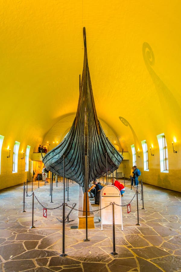 OSLO, NORWAY, AUGUST 24, 2016: Interior of the Viking Ship Museum in ...