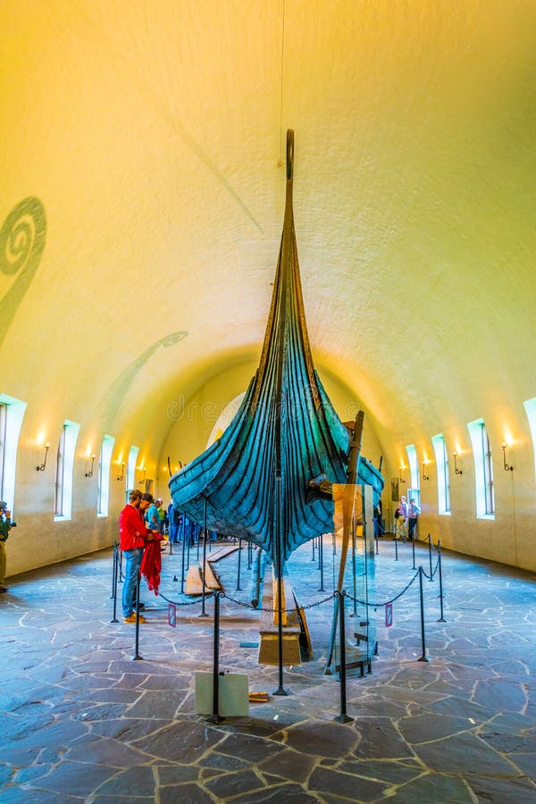 OSLO, NORWAY, AUGUST 24, 2016: Interior of the Viking Ship Museum in ...