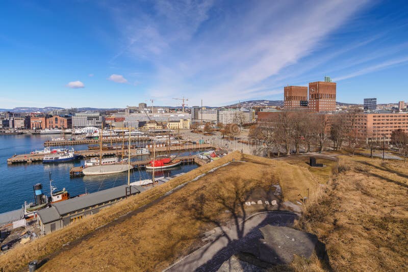 Oslo Skyline And Harbor. Norway Stock Photo - Image of harbor, outdoor ...