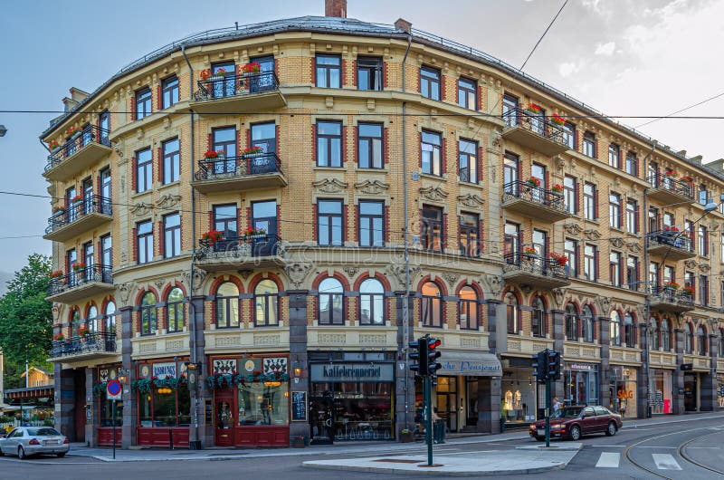 View of Streets in the Old Town of Oslo, Norway Editorial Stock Photo ...