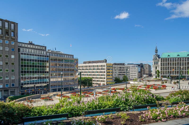 View of Streets in the Old Town of Oslo, Norway Editorial Stock Image ...