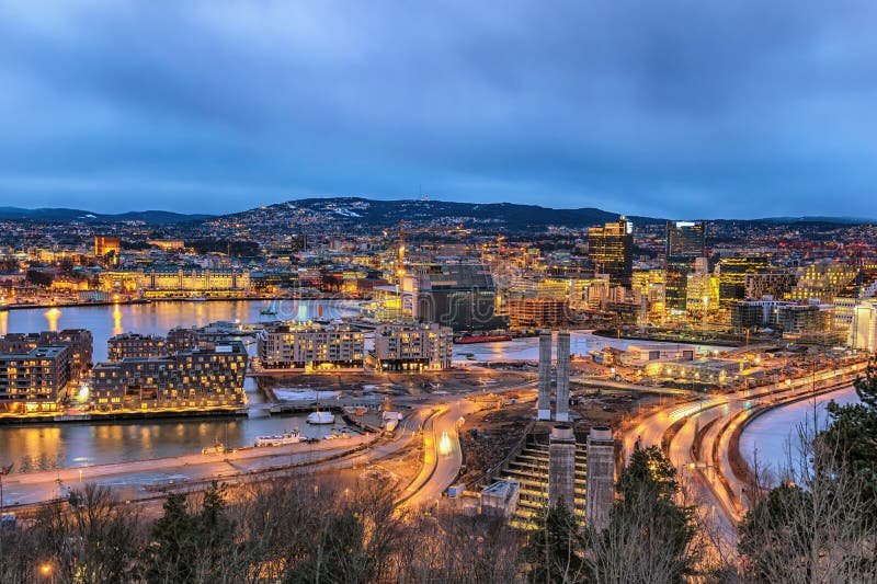 652 Oslo Night Skyline Stock Photos - Free & Royalty-Free Stock Photos ...