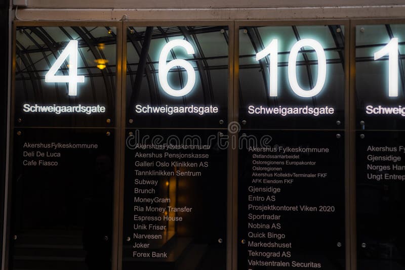Oslo, Norway, November 23, 2019: the Bus Terminal in Downtown Oslo ...