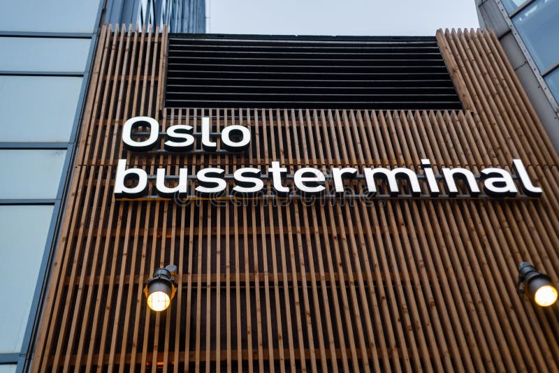 Oslo, Norway, November 23, 2019: the Bus Terminal in Downtown Oslo ...