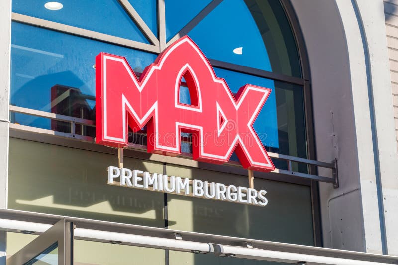 Max Hamburgers logo editorial photography. Image of company - 239149427