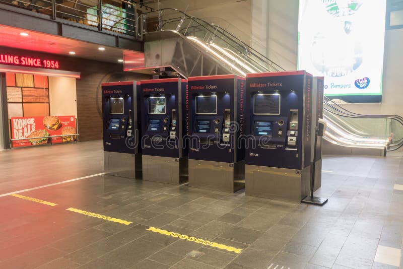 Ticket Automat of Oslo Central Station Editorial Stock Image - Image of ...