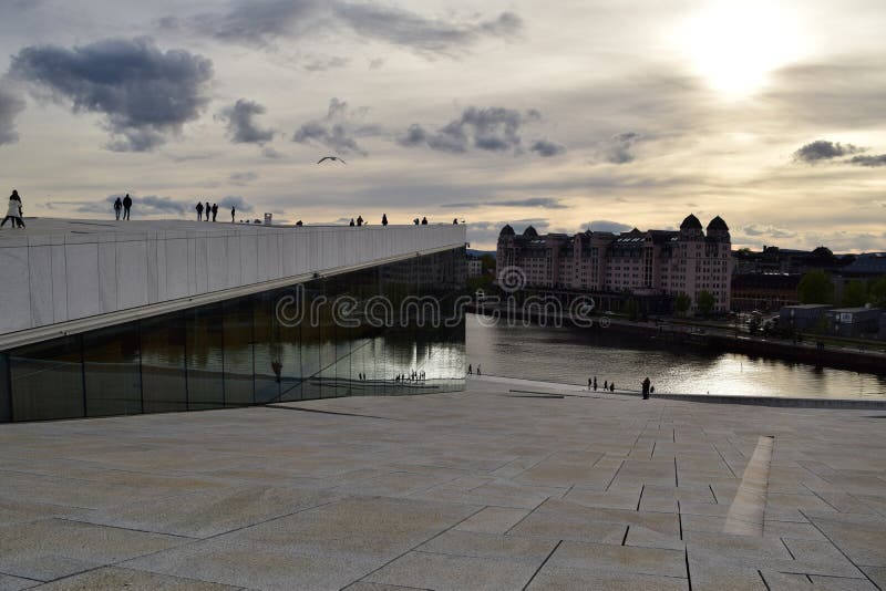 Oslo Opera House. Architecture, Landscape Editorial Stock Image - Image ...