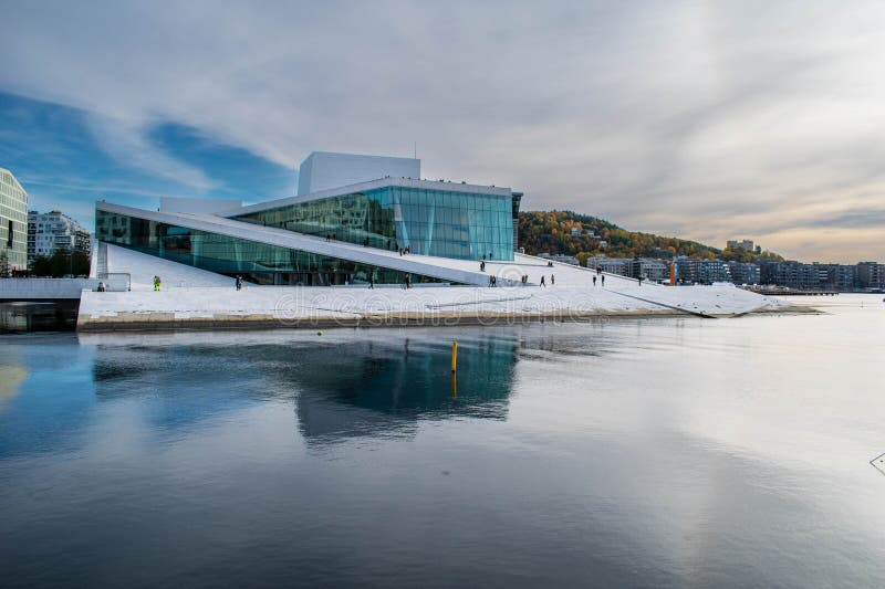Oslo Opera House, Winter Norway Editorial Photo - Image of scandinavia ...
