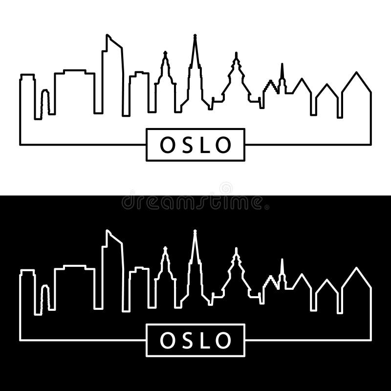 Oslo City Skyline Horizontal Banner. Stock Vector - Illustration of ...