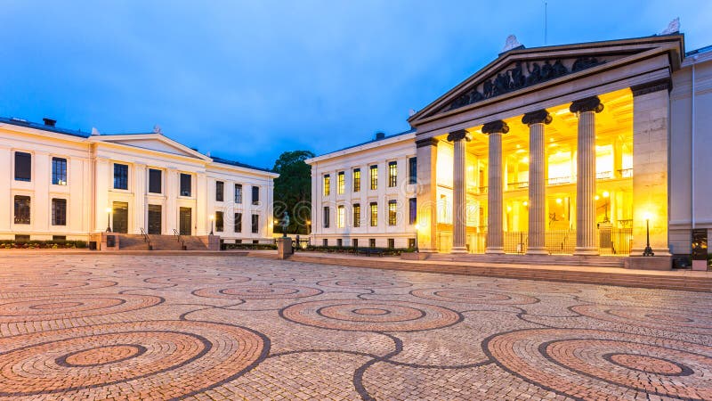 Oslo university stock photo. Image of patterned, facade - 3002586