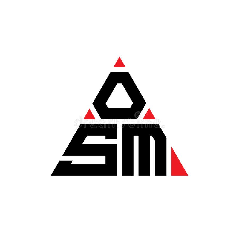 OSM Triangle Letter Logo Design with Triangle Shape. OSM Triangle Logo ...