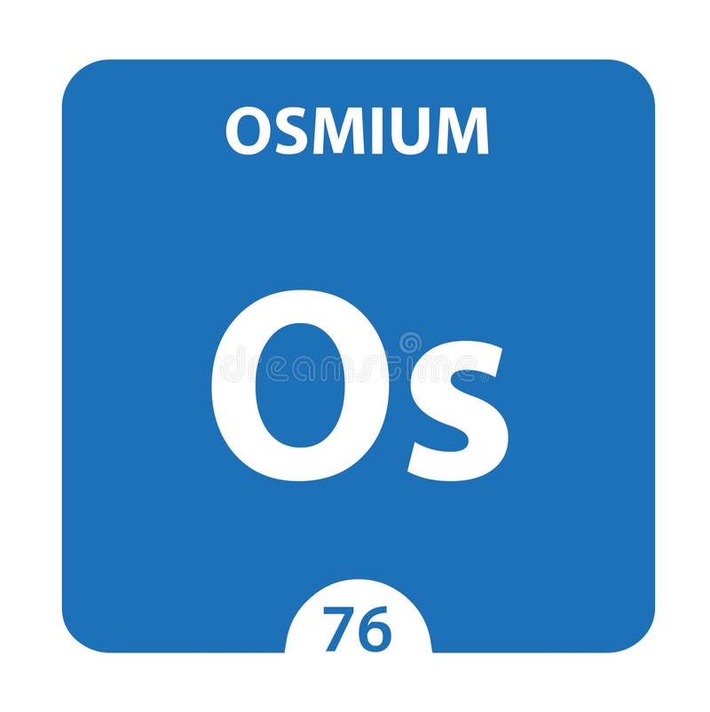 Osmium Os Chemical Element. Osmium Sign With Atomic Number. Chemical 76 ...
