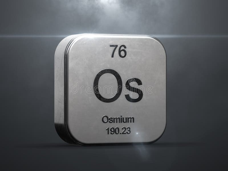 Osmium on Periodic Table of Elements, Transition Metal with Symbol Os ...