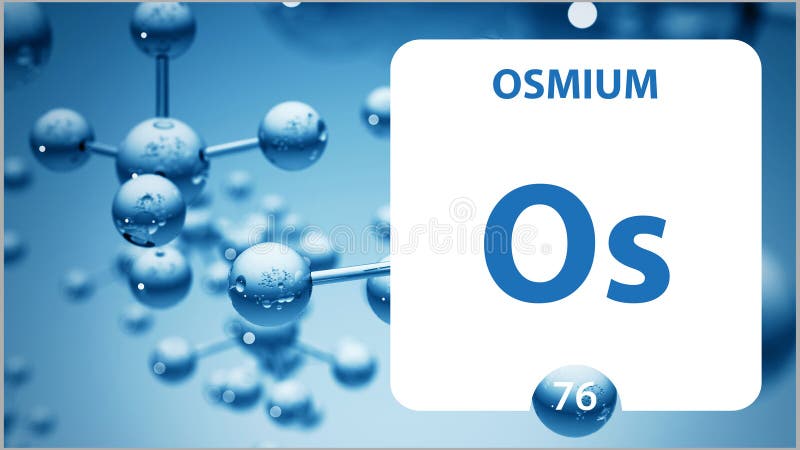 Osmium Os, Chemical Element Sign. 3D Rendering Isolated on White ...