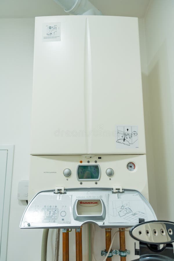 Osnice, Czech Republic - September 20, 2024: Wall-mounted Boiler with ...