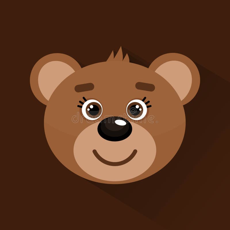 Oso Del Vector De La Historieta Cara Linda Del Oso Ilustración del ...