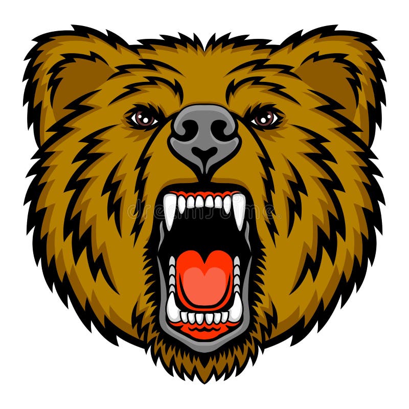 Oso el gruñir ilustración del vector. Ilustración de caza - 30527088