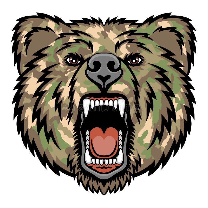 Oso el gruñir stock de ilustración. Ilustración de negro - 31534329