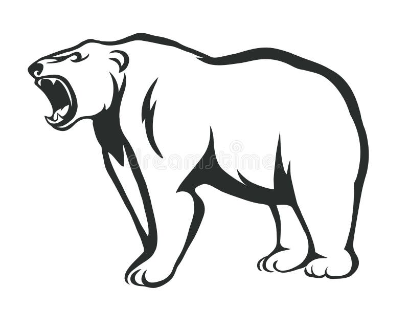 Oso el gruñir ilustración del vector. Ilustración de mascotas - 38960932