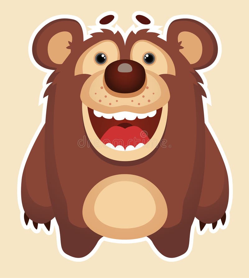 Oso feliz ilustración del vector. Ilustración de pintura - 25544043
