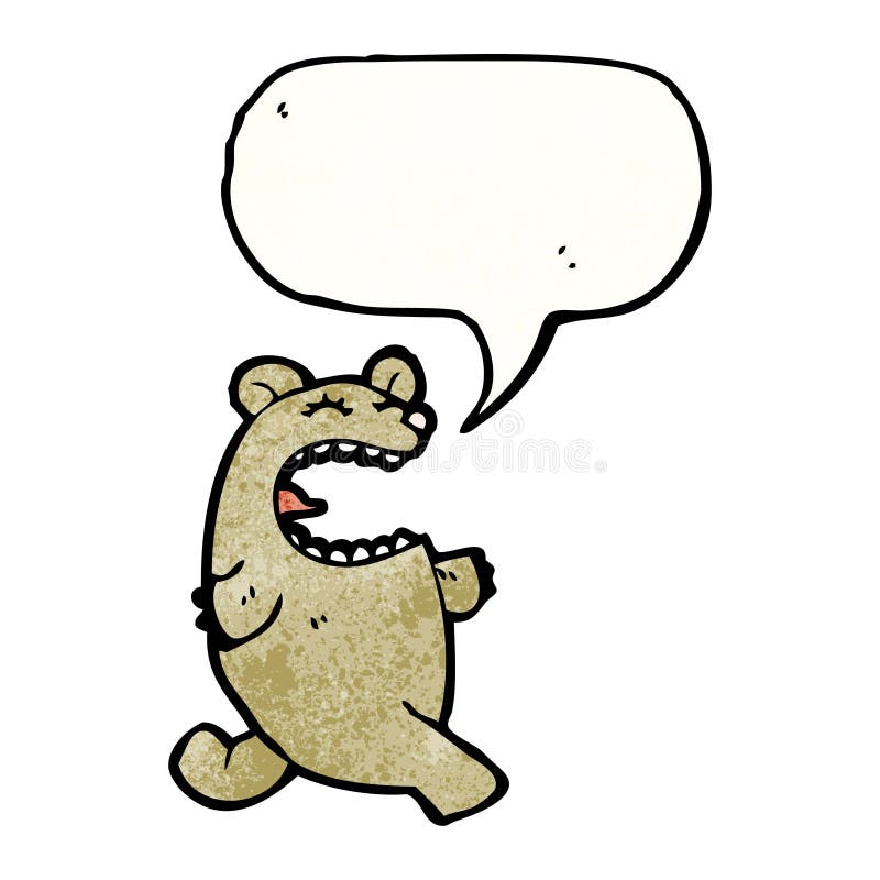 Oso loco de la historieta ilustración del vector. Ilustración de ...