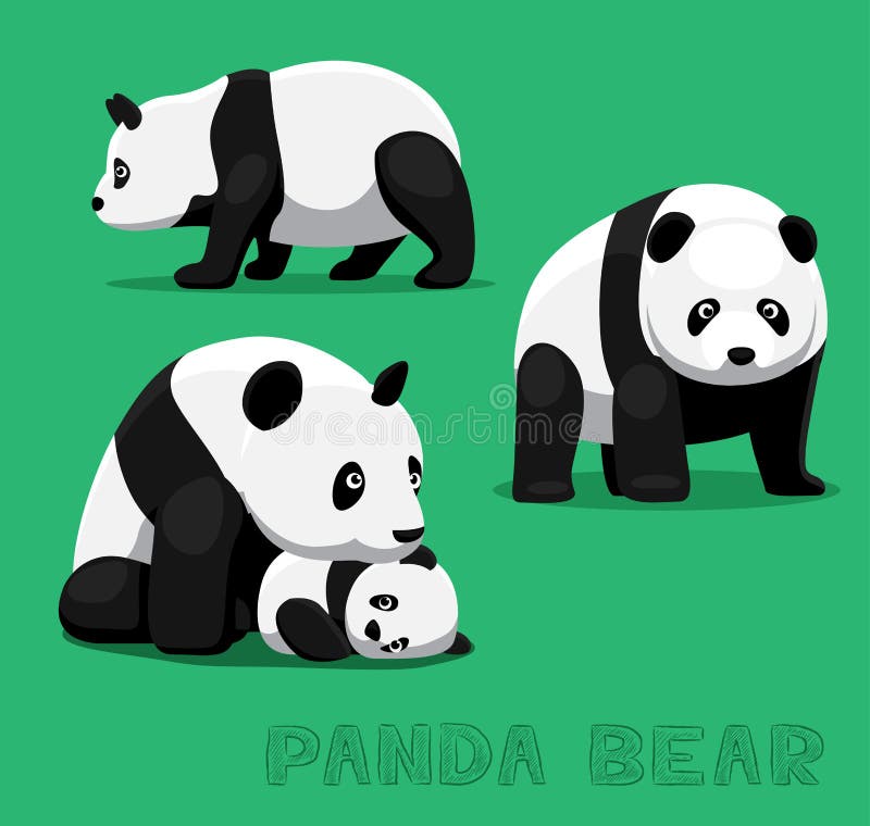Oso Panda Bear Cartoon Vector Illustration Ilustración del Vector ...