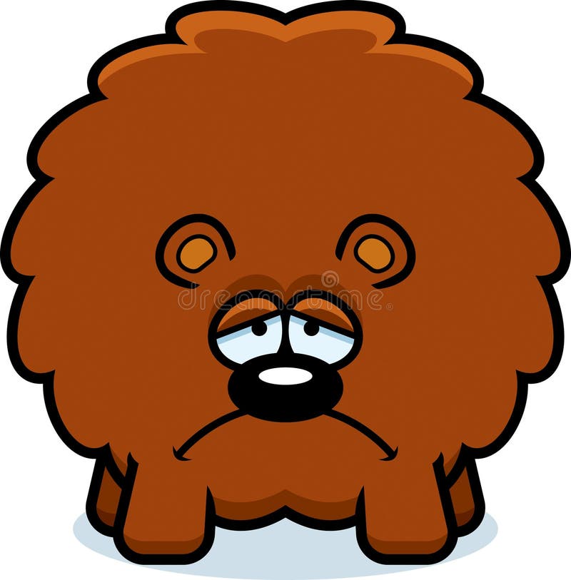 Oso Triste De La Historieta Ilustración del Vector - Ilustración de ...