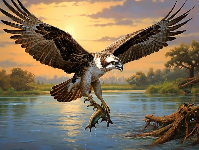Osprey Carrying Stock Illustrations – 24 Osprey Carrying Stock ...