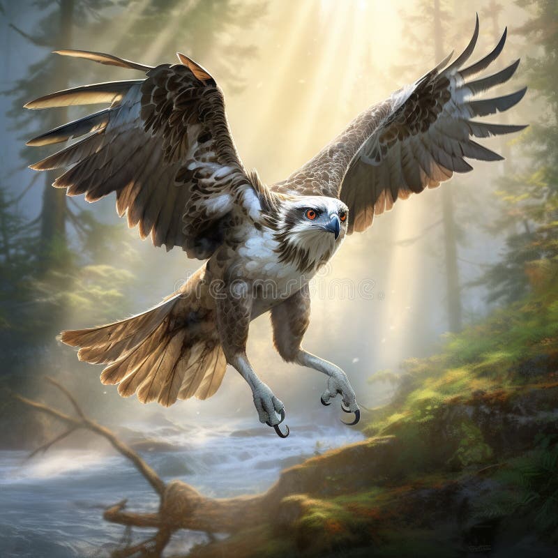 Osprey, Pandion Haliaetus Made with Generative AI Illustration Stock ...
