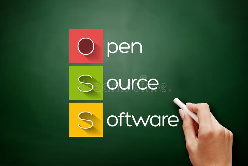 OSS - Open Source Software Acronym on Blackboard Stock Illustration ...