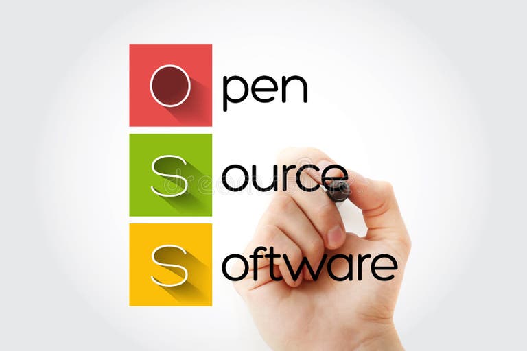 OSS - Open Source Software Acronym, Technology Concept Background Stock ...