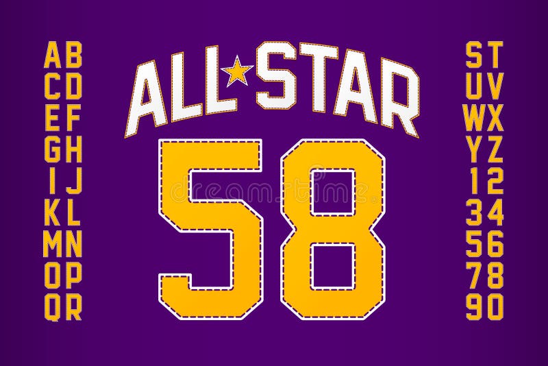 Ostenta a Fonte Uniforme Do Estilo Ilustração do Vetor - Ilustração de ...