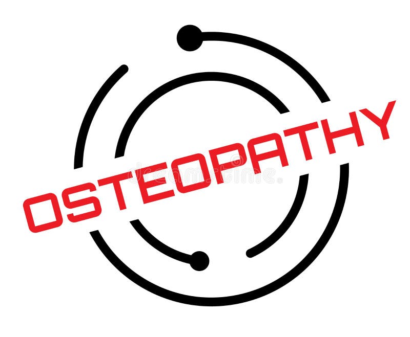 Osteopathy stamp on white stock vector. Illustration of back - 123419794