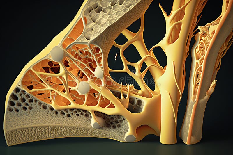 Osteoporosis Bone Micro Structure Created by Generative AI Stock ...