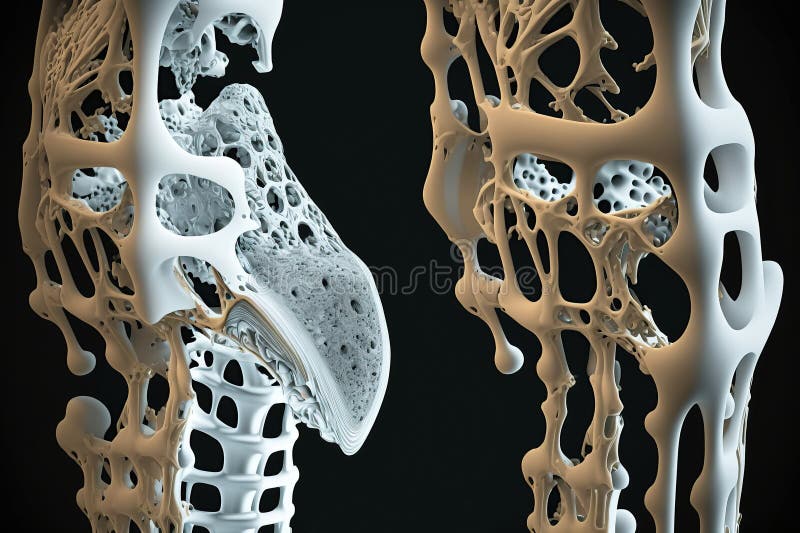 Osteoporosis Bone Micro Structure Created by Generative AI Stock ...