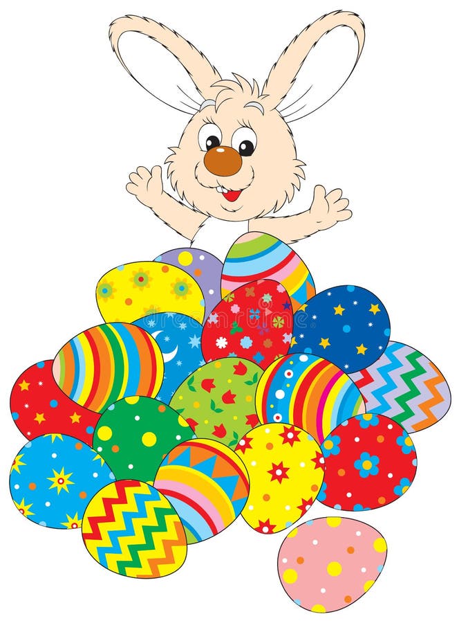 Osterhasen- und Ostereier vektor abbildung. Illustration von österliche ...