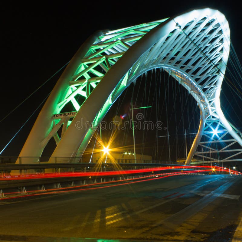 Ostiense Bridge Rome editorial photo. Image of long, exposure - 45942346