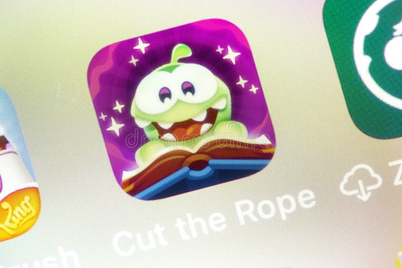 Cut the Rope Mobile App Game Installed on IOS Device, Icon of ...