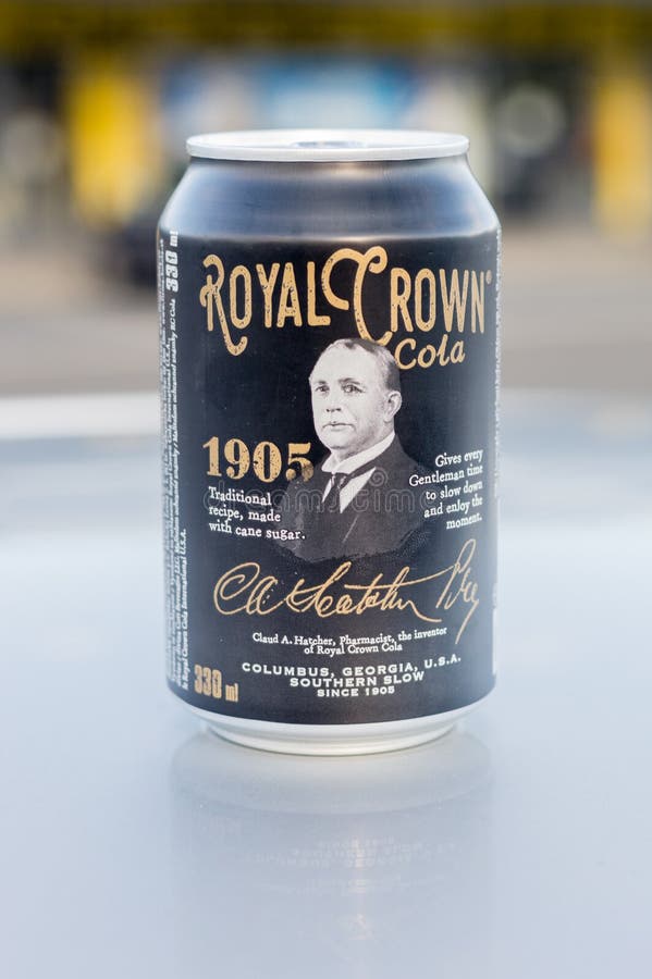 Can of Royal Crown cola editorial stock image. Image of food - 255787079