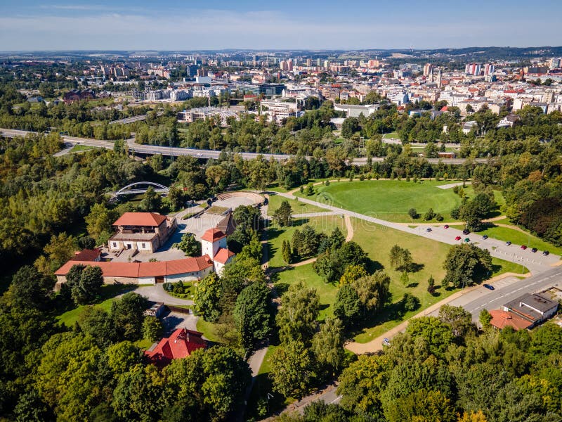 Ostrava: Moravian-Silesian Castle with the City Stock Photo - Image of ...