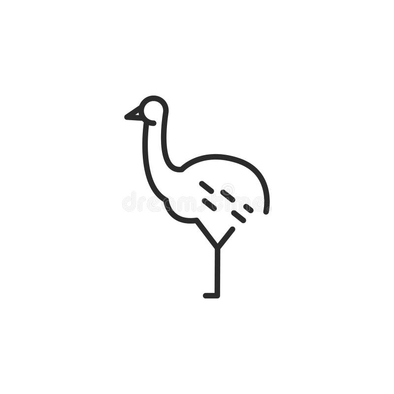 Ostrich icon stock vector. Illustration of ostrich, costume - 371797244