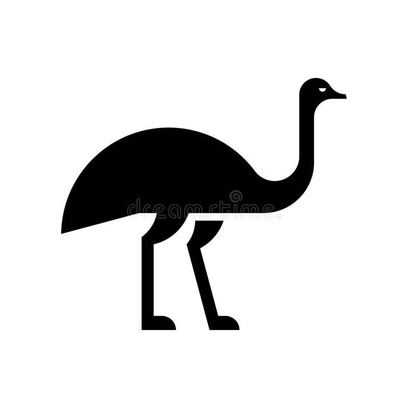 Ostrich Logo stock vector. Illustration of beak, ostrich - 259970514