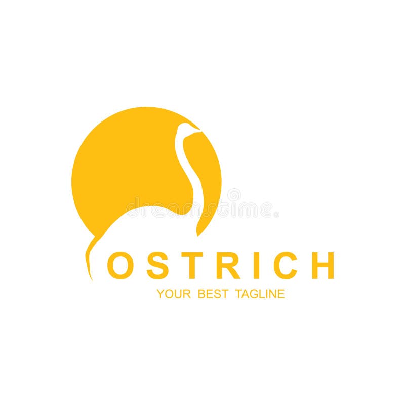 Ostrich Logo Vector Template Illustration Design Stock Vector ...
