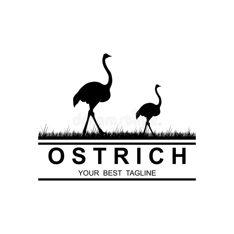Ostrich Logo Design, Desert Animal Illustration, Living in the Forest ...